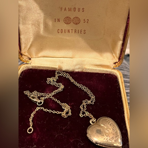 Jewelry | Vintage Maybe Antique Heart Locket In The Original Velvet ...
